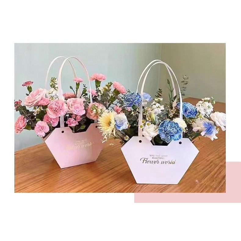 Jual Flower Packing Paper Bag Gift Box Tas Bouquet Flower Handbag ...