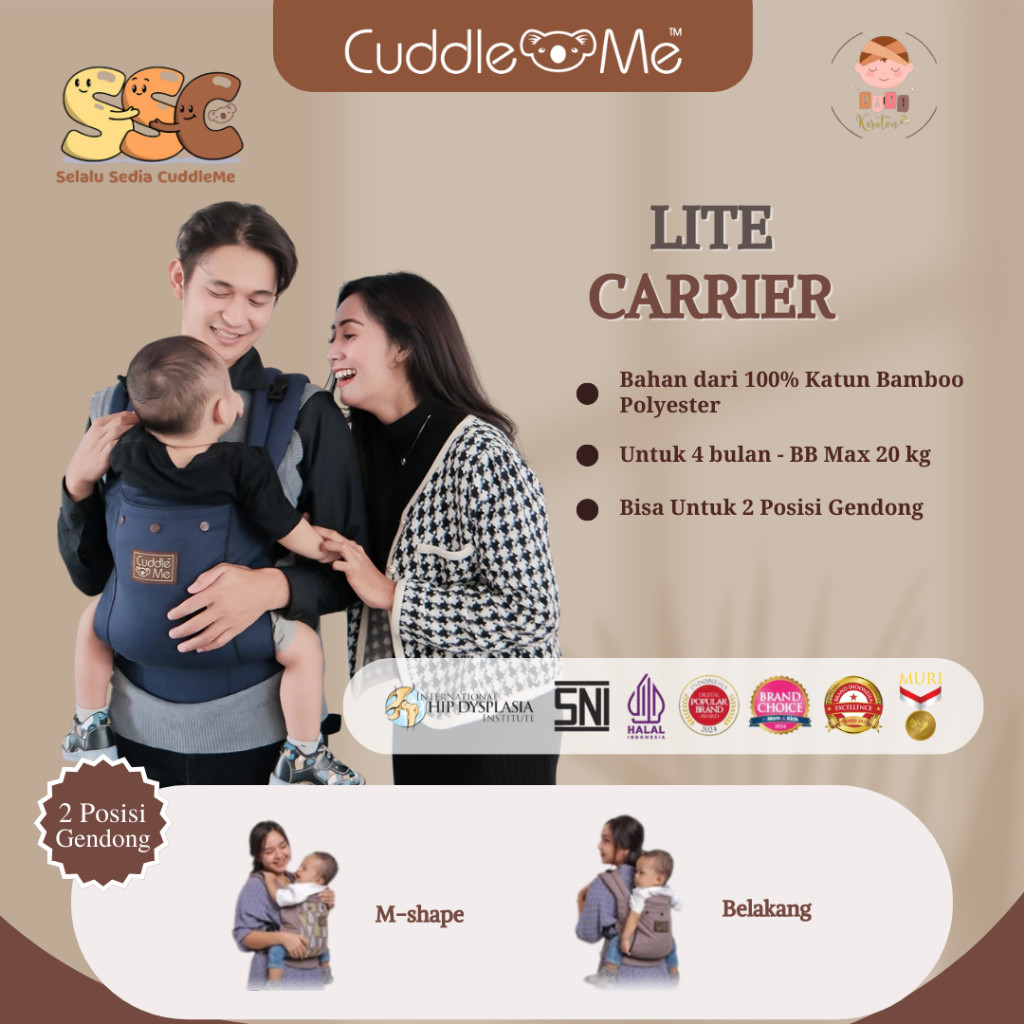Jual Cuddle Me Lite Carrier Gendongan Bayi M Shape Ergonomis SSC Motif ...
