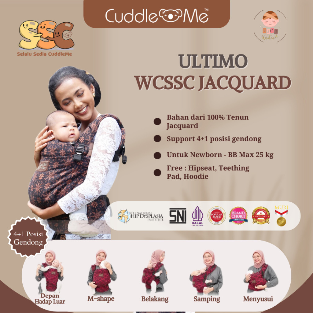 Jual Cuddle Me WCSSC Ultimo Jacquard Gendongan Tenun Bayi Hipseat M ...