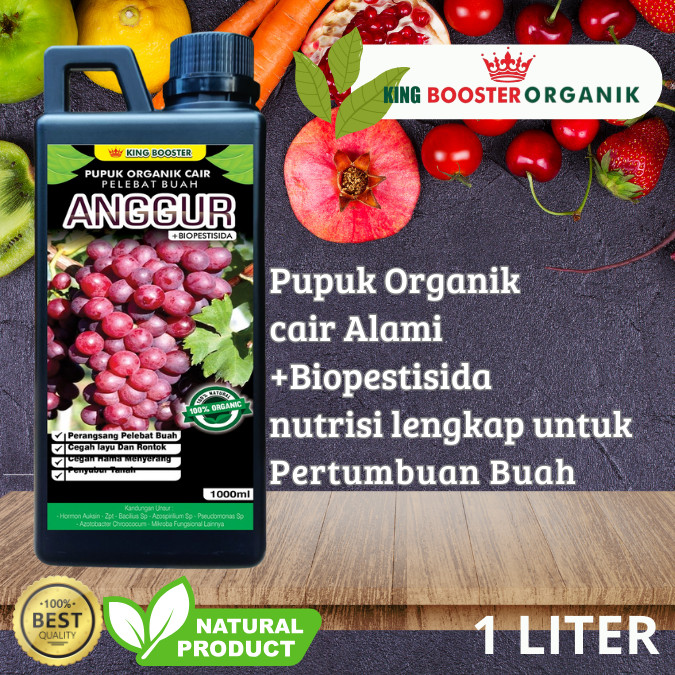 Jual Pupuk Buah Anggur Kemasan 1 liter | Pupuk Organik Cair Anggur | Pupuk Anggur | Shopee Indonesia
