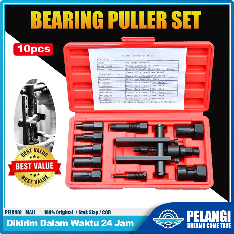 Jual ORIGINAL Tool Master Bearing Puller Set 10pcs Treker Pencabut ...
