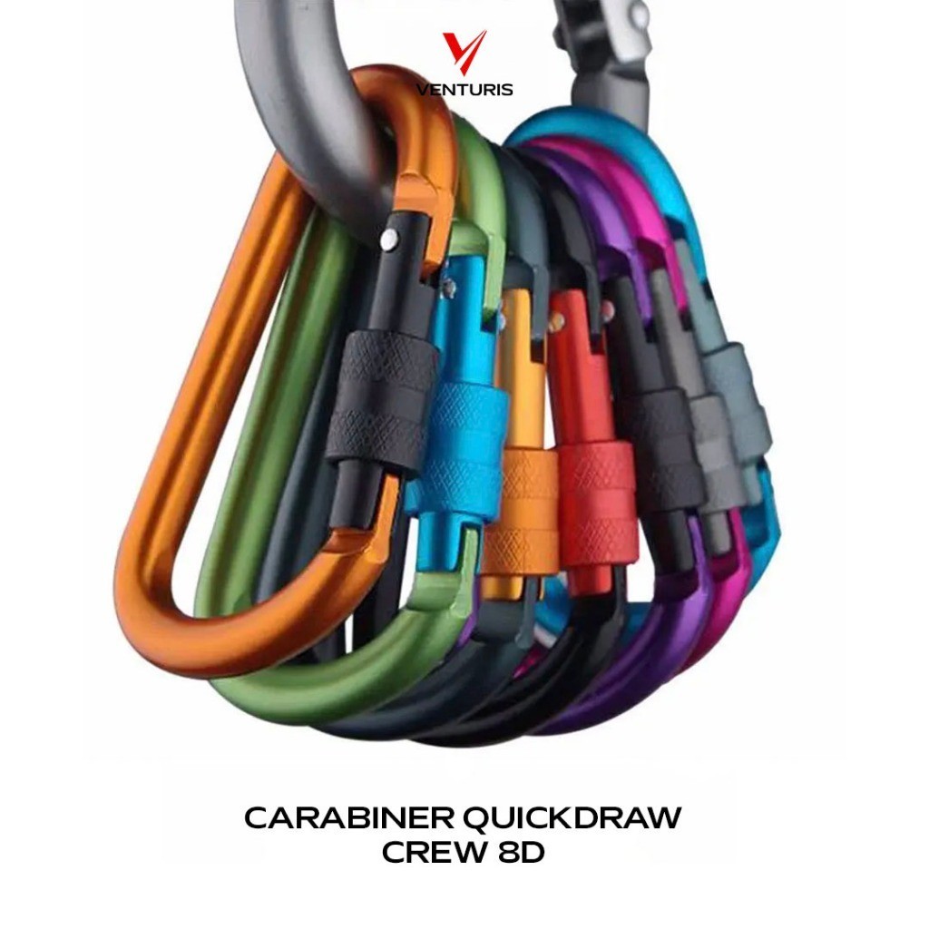 Jual Carabiner Quickdraw Screw 8D Gantungan Kunci Aluminium Alloy not ...