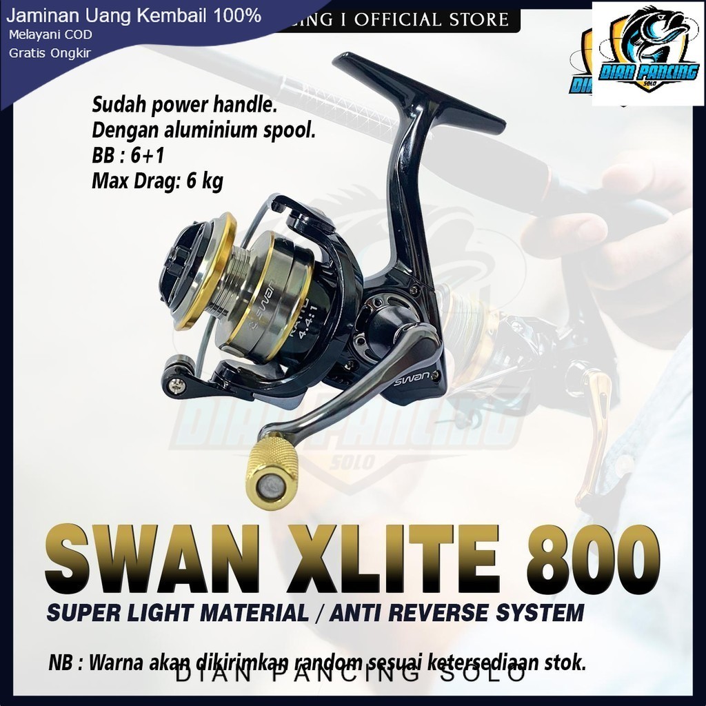 Jual Reel Mini Swan Xlite 800 Power Handle / Super Light Material ...