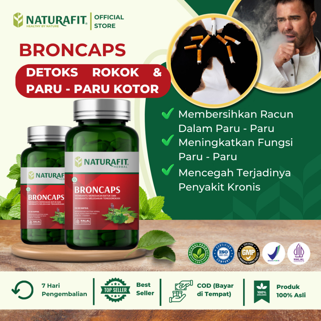 Jual BRONCAPS - Obat Herbal Detok Rokok & Paru - Paru Kotor Efektif ...