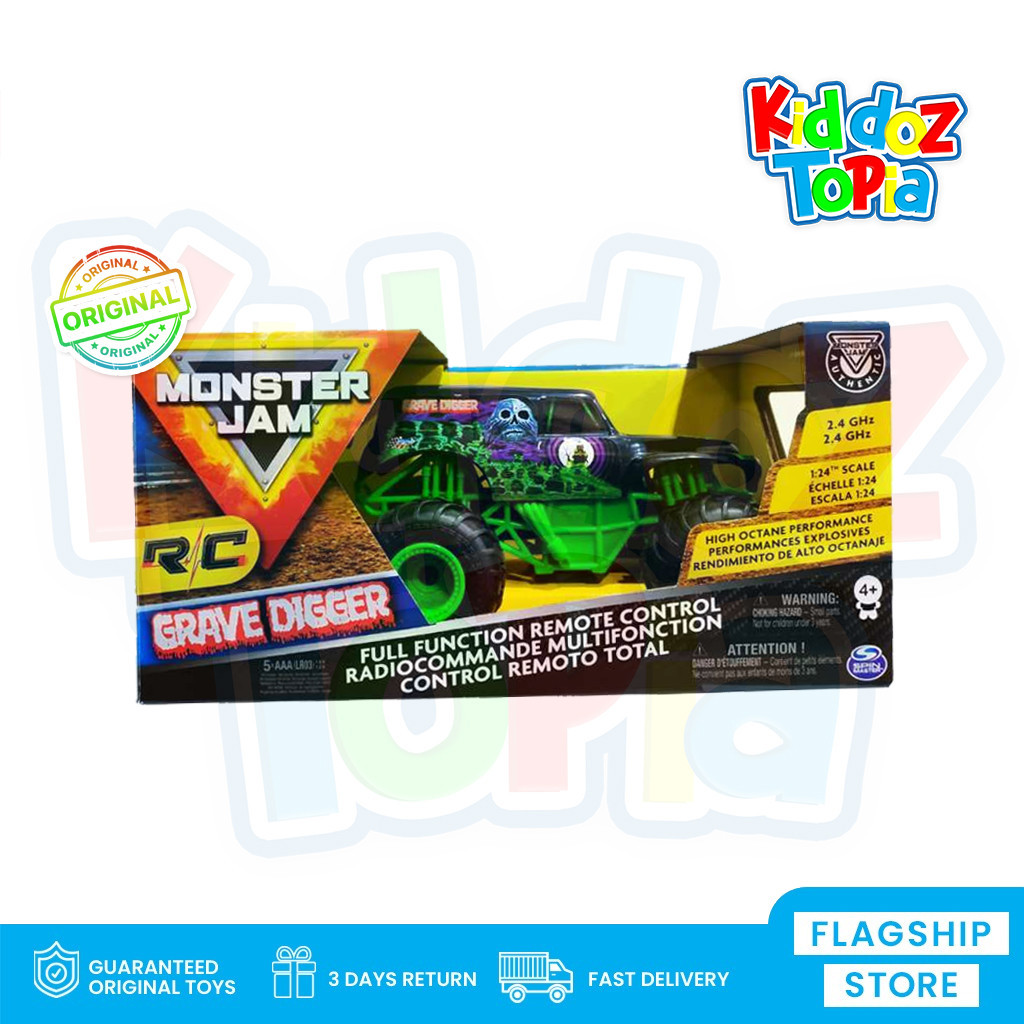Jual Monster Jam Grave Digger RC Remote Control Monster Truck 1:24 2.4 ...