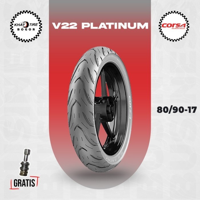 Jual Ban Motor Bebek - V22 PLATINUM 80/90 Ring 17 Tubeless | Shopee ...