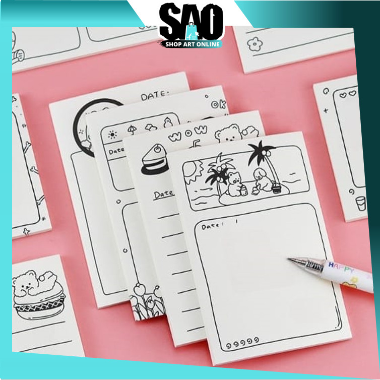 Jual SAO - S6272 Sticky To Do List Kartun / Memo Tempel Kartun / Memo ...