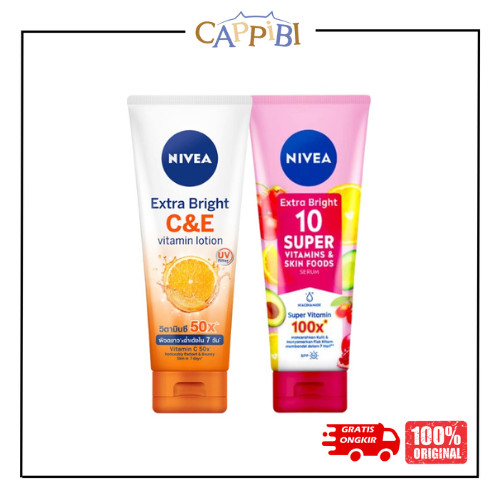 Jual NIVEA Extra Bright C&E Body Lotion - 10 Super Vitamins 180ml ...