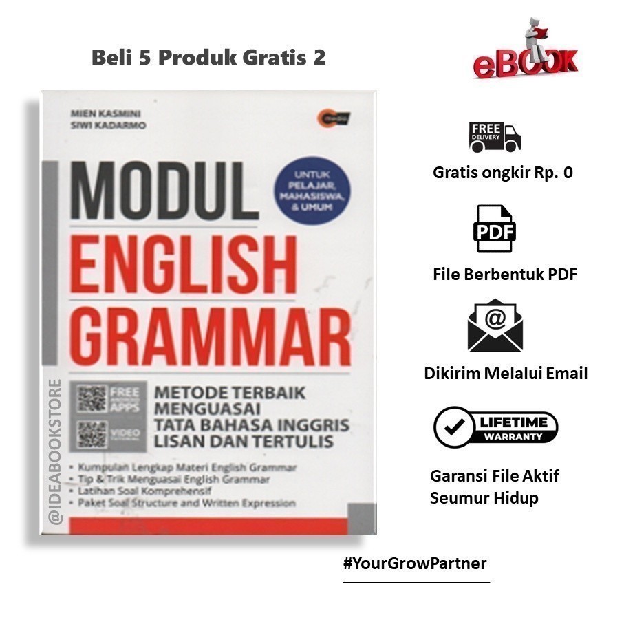 Jual MODUL ENGLISH GRAMMAR: METODE TERBAIK MENGUASAI INGGRIS SECARA ...