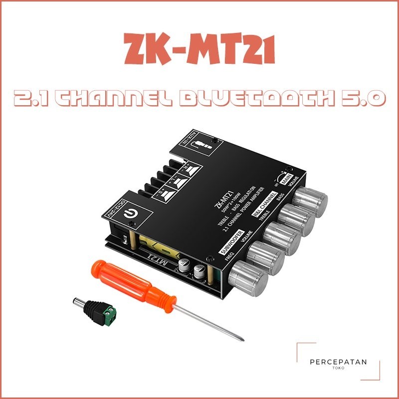 Jual ZK-MT21 Papan Amplifier Bluetooth, ZK-MT21 Subwoofer Stereo Saluran 50W X 2 +100W, Papan ...