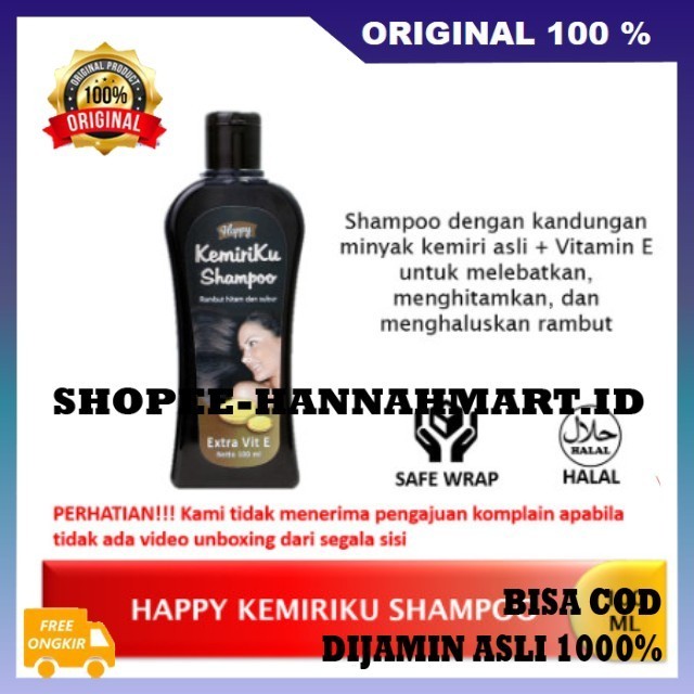 Jual Happy Kemiriku Shampoo penghilang uban - ekstra vitamin E - 100 ml ...