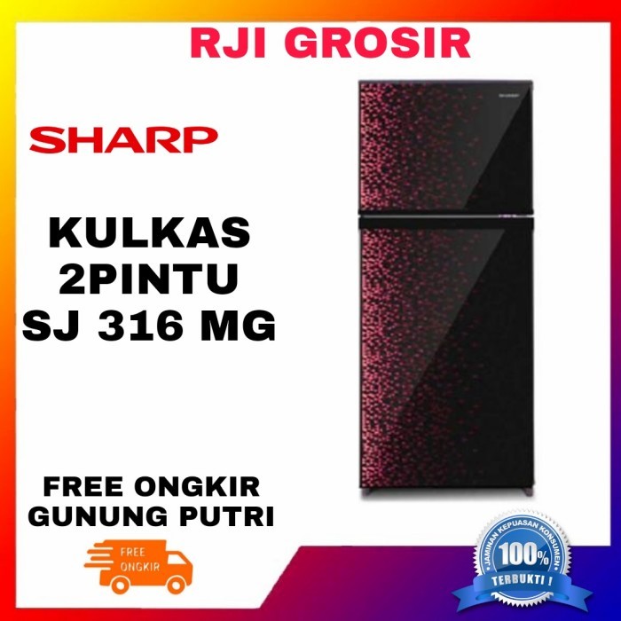 Jual KULKAS SHARP SJ 316 MG LEMARI ES 2 PINTU SJ 316MG | Shopee Indonesia