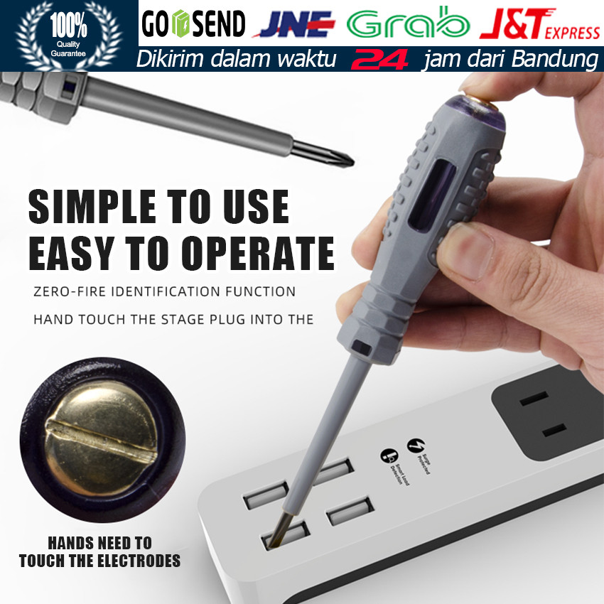 Jual Obeng Tespen Tester Pen With LED Indicator / Obeng Tespen Testpen ...