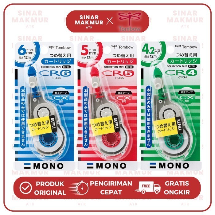 Jual Refill/Isi Ulang Correction Tape/Tipex Kertas 12 Meter CT-CR Mono Tombow (Pcs) | Shopee ...
