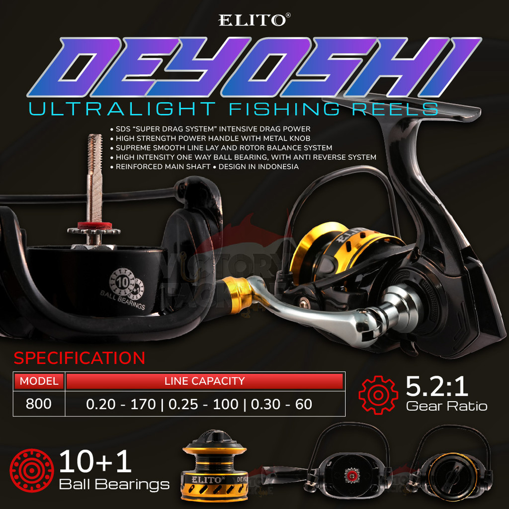 Jual ELITO DEYOSHI FISHING REEL GULUNGAN PANCING ULTRALIGHT FISHING 500 ...