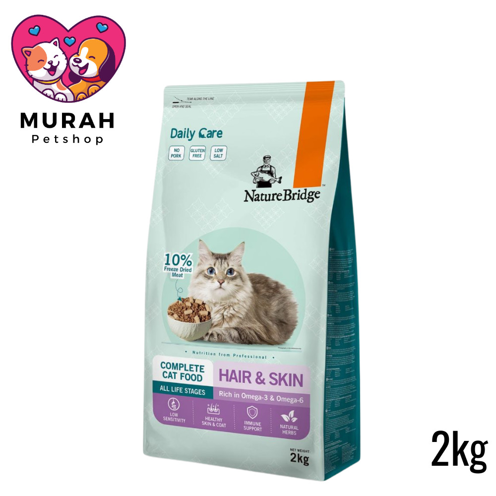 Jual NATURE BRIDGE Daily Care Hair & Skin 2kg All Life Stages Makanan ...