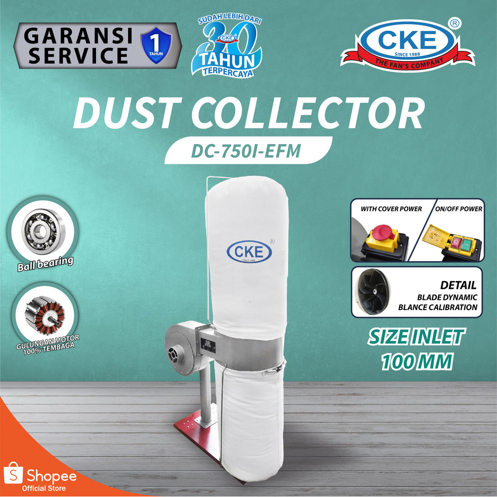 Jual Mesin Dust Collector Single Bag 1HP 750W 220V 57L Alat Penghisap ...