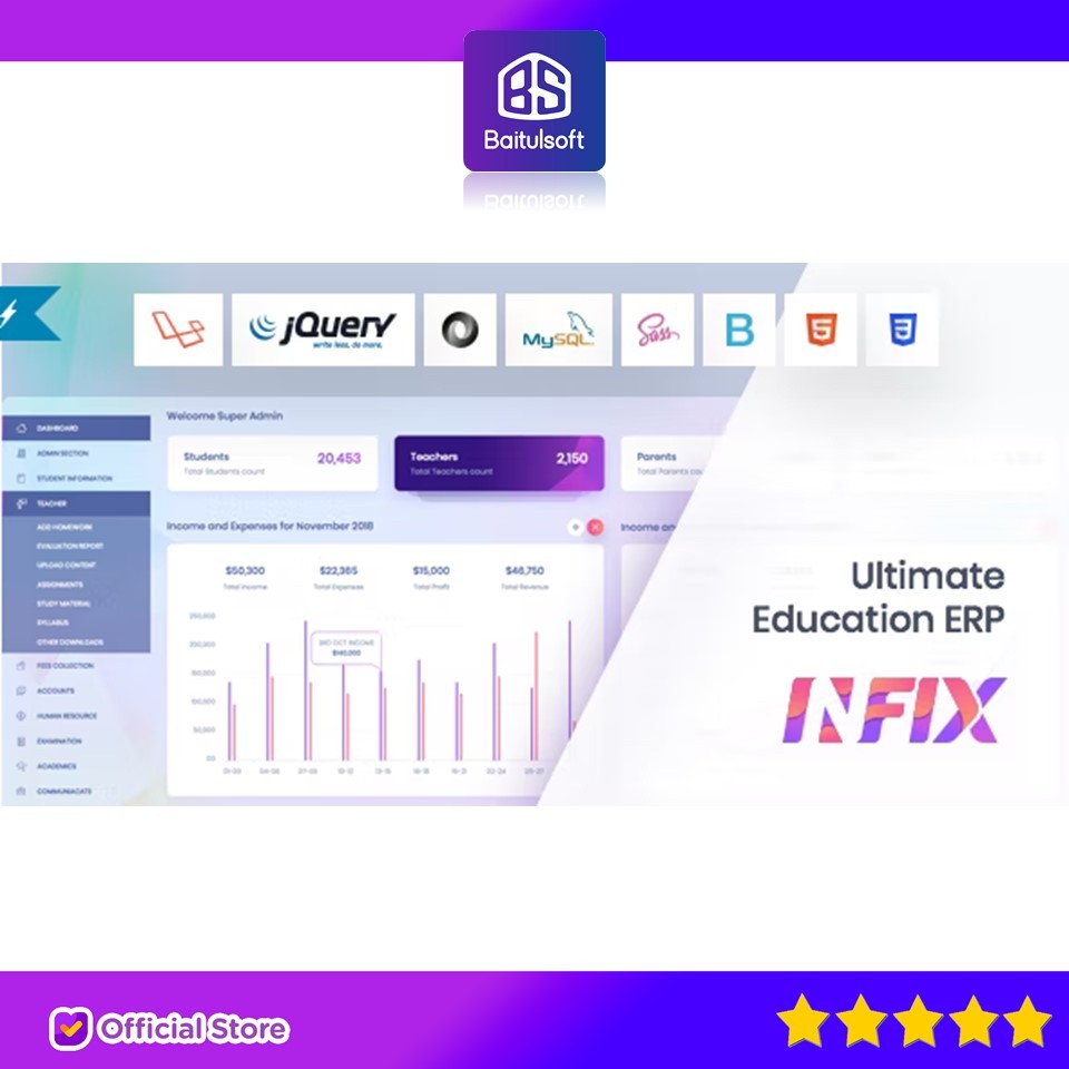 Jual SOURCE CODE APLIKASI INFIXEDU SCHOOL - SCHOOL MANAGEMENT SYSTEM ...