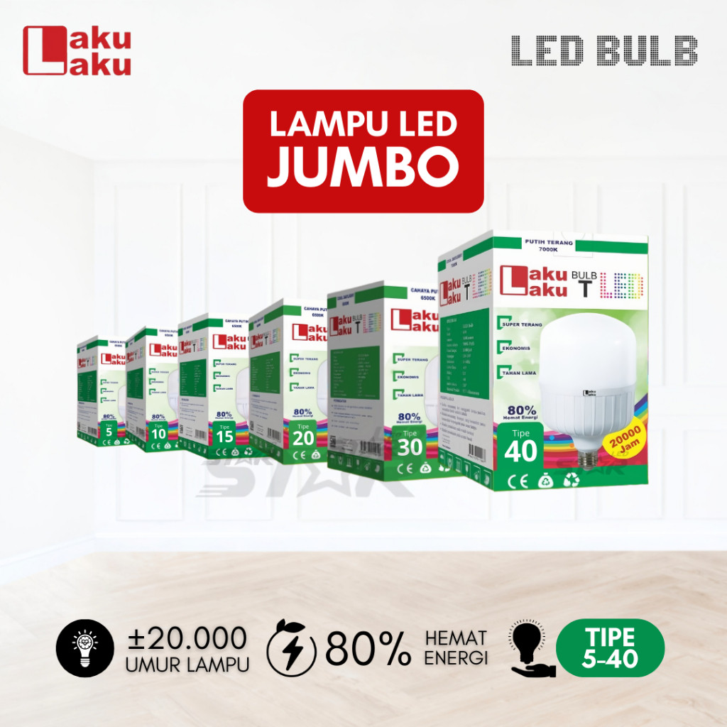 Jual Lampu Tabung LED Jumbo Putih Terang Tipe 40/30/20/15/10/5 Laku Laku Murah | Shopee Indonesia