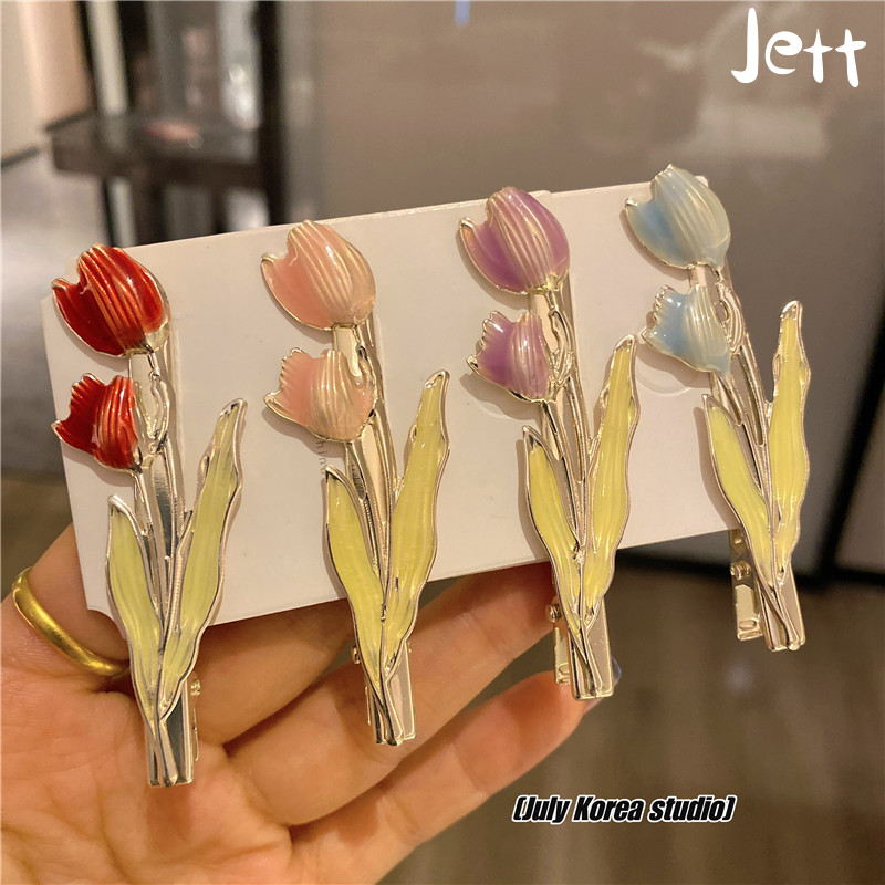Jual Klip Rambut Tulip Elegan Klip Poni Kecil Samping Hiasan Kepala ...