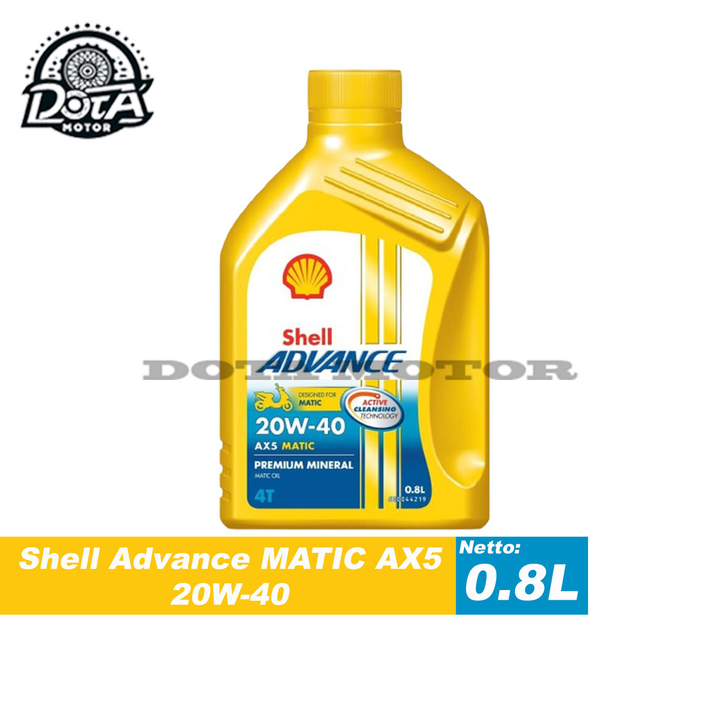 Jual OLI SHELL ADVANCE MATIC AX5 0.8L 20W-40 ORIGINAL all matic ...