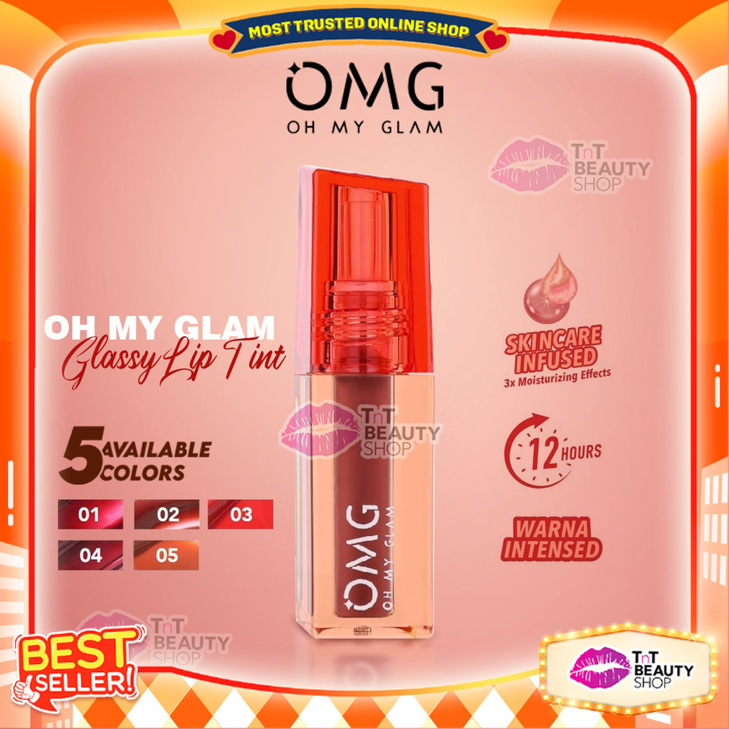 Jual OMG OH MY GLAM Glassy Lip Tint 2g - Tahan 12 Jam, Skincare Infused ...