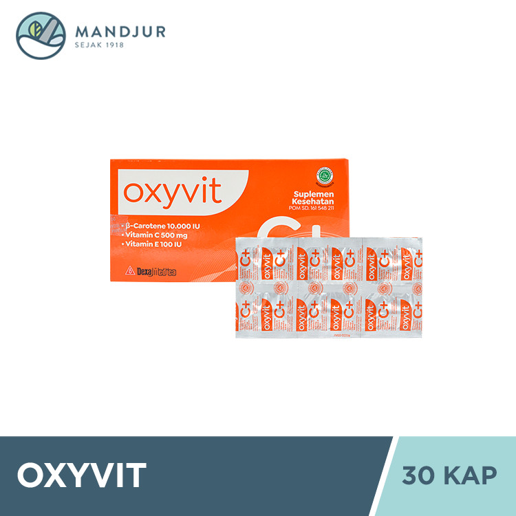 Jual Oxyvit Box 30 Kaplet - Suplemen Kebutuhan Vitamin A, C, dan E ...