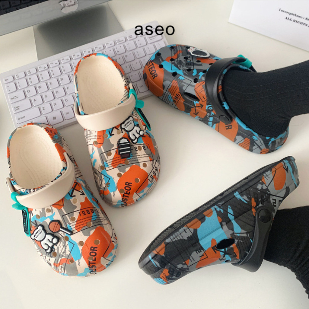 Jual Aseo Sandal Wanita Pria Dewasa Clog Kodok Slip On Karet Favorit ...