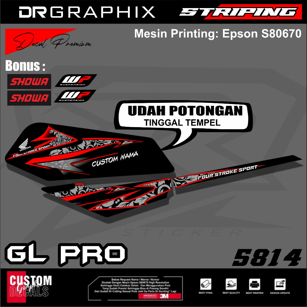 Jual Stiker Striping Sticker Grafis - Gl Pro Gl Batik design Gl Series ...
