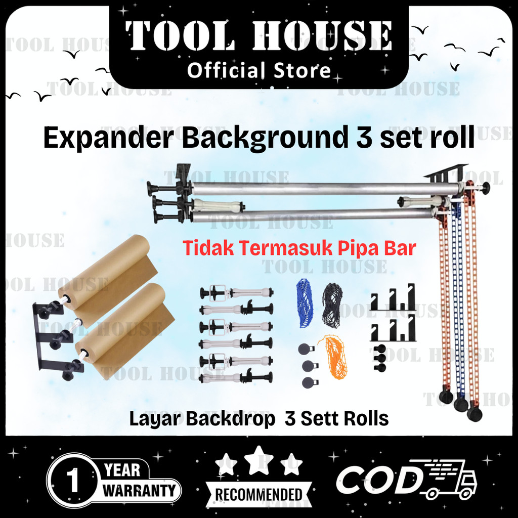 Jual Tool House [Garansi Toko 1 Tahun] Expander Background 3 set Roll ...