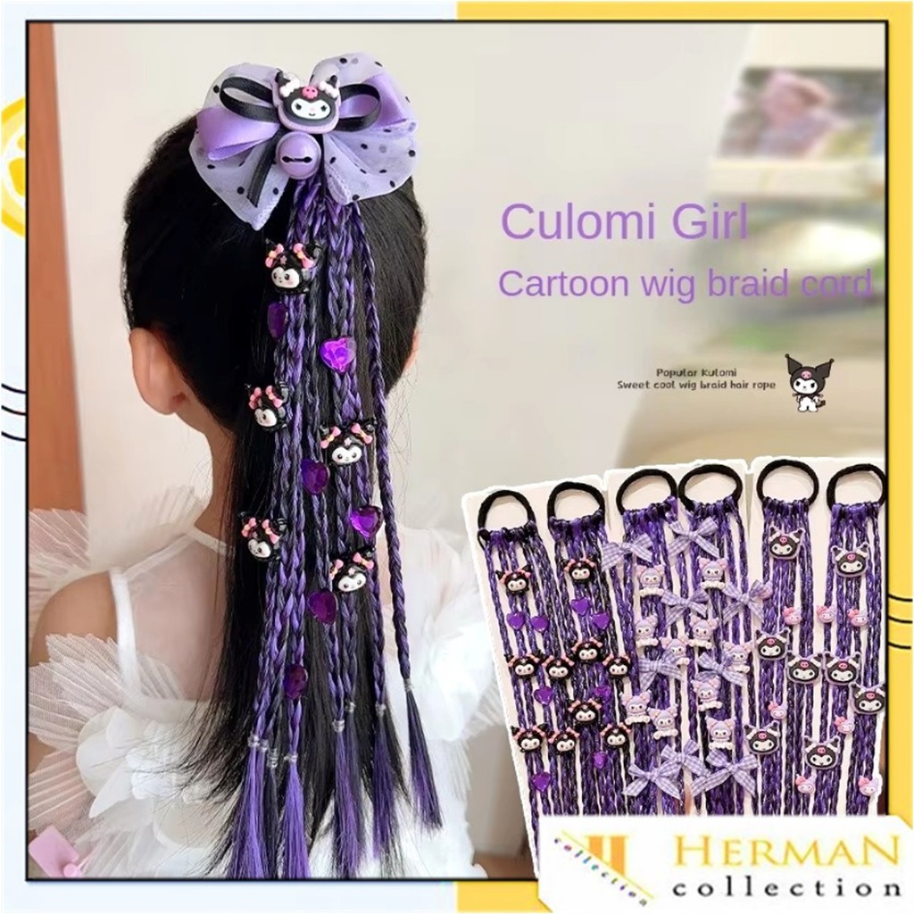 Jual HC Ikat Rambut Anak Exstension Model Kepang Karakter Kartun 3D Wig ...