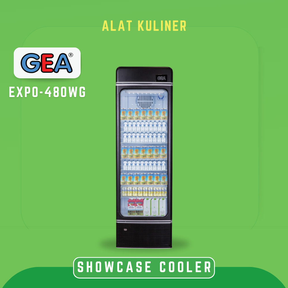Jual SHOWCASE GEA EXPO-480WG DISPLAY COOLER LEMARI PENDINGIN 1 PINTU ...