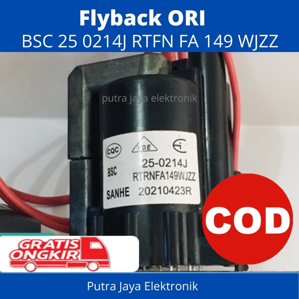 Jual FLYBACK SHARP BSC25-0214J FBT RTRNFA149WJZZ ORIGINAL FLYBACK TV ...