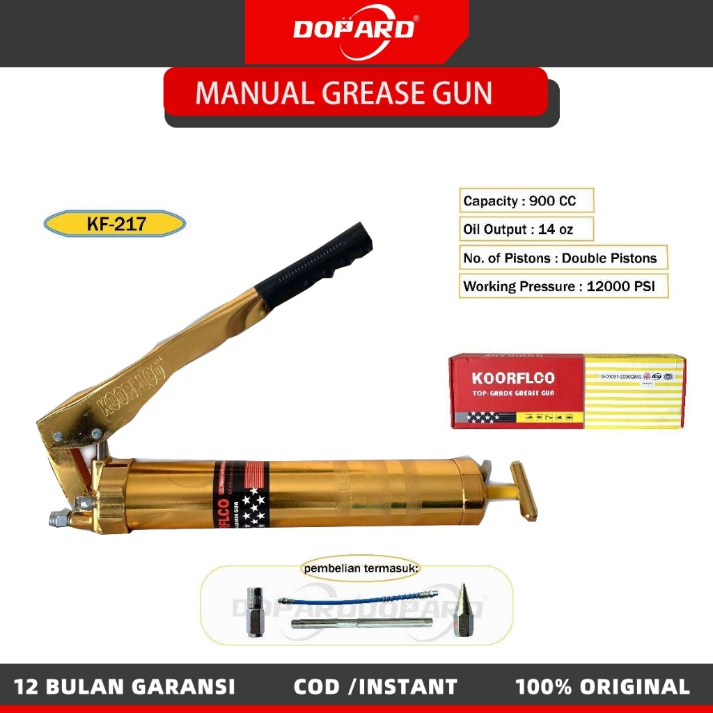 Jual Grease Gun/Pompa Gemuk 1.000CC 12.000 psi Untuk Oli/Alat Perkakas ...