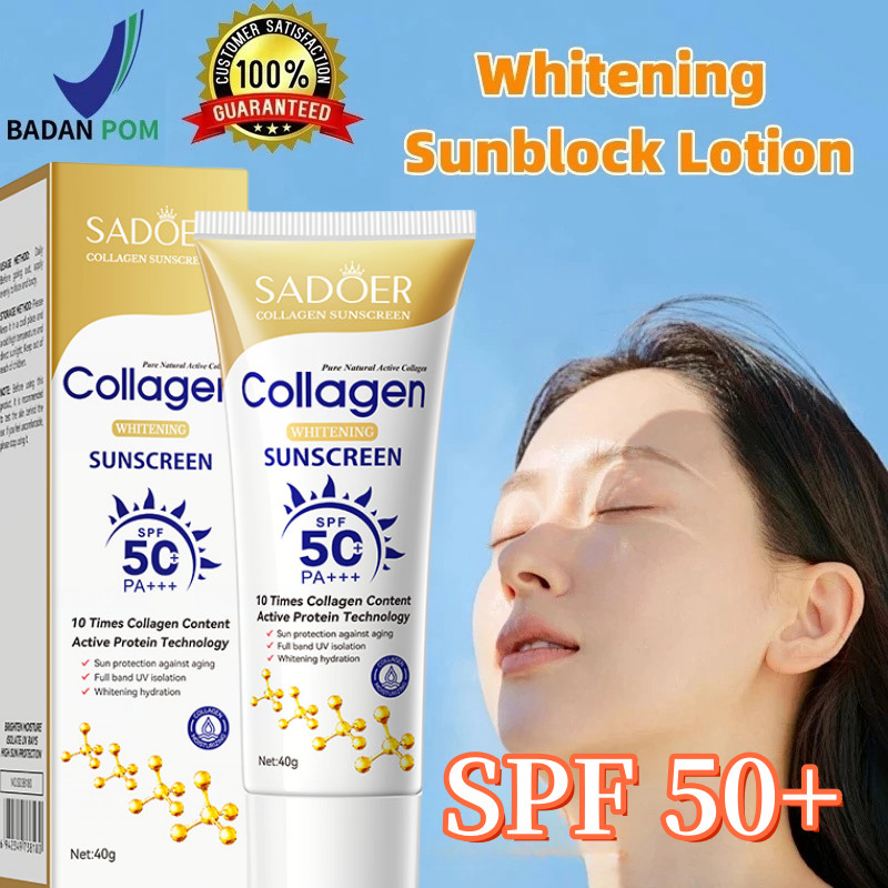 Jual SADOER Collagen Sunscreen Lotion Guanjing SPF 50 PA+++ Sunblock Badan Fade Spots Sun ...