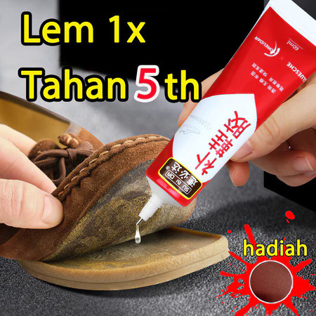 Jual Lem Sepatu Kuat 60ML Cairan Penambal Sol Sepatu Sendal Heels Lem ...