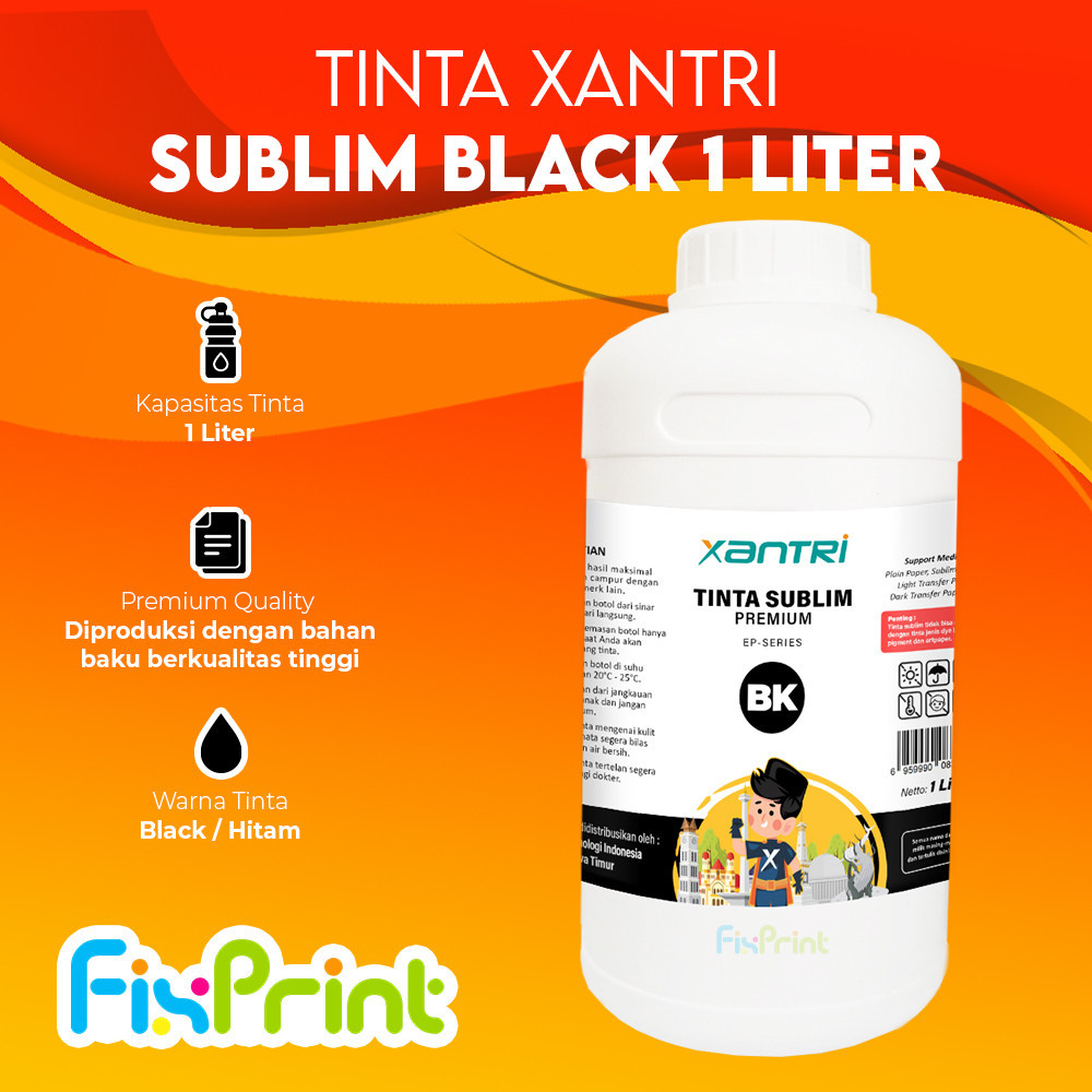 Jual Tinta Sublim Xantri Original 1 Liter CMYK Refill Printer Eco Tank ...