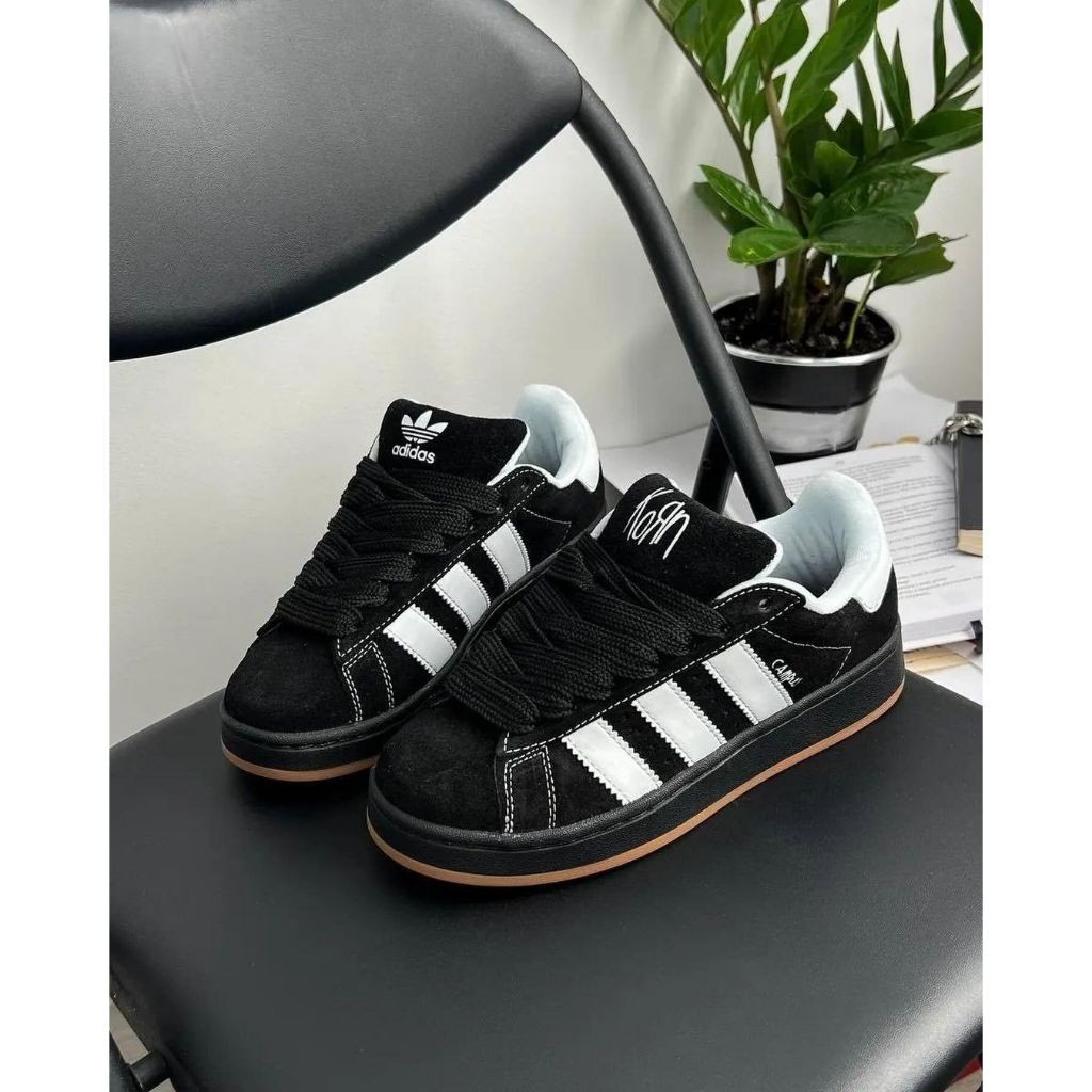 Jual Sepatu Adidas Campus 00s x Korn Black White Gum Suede Shoes ...