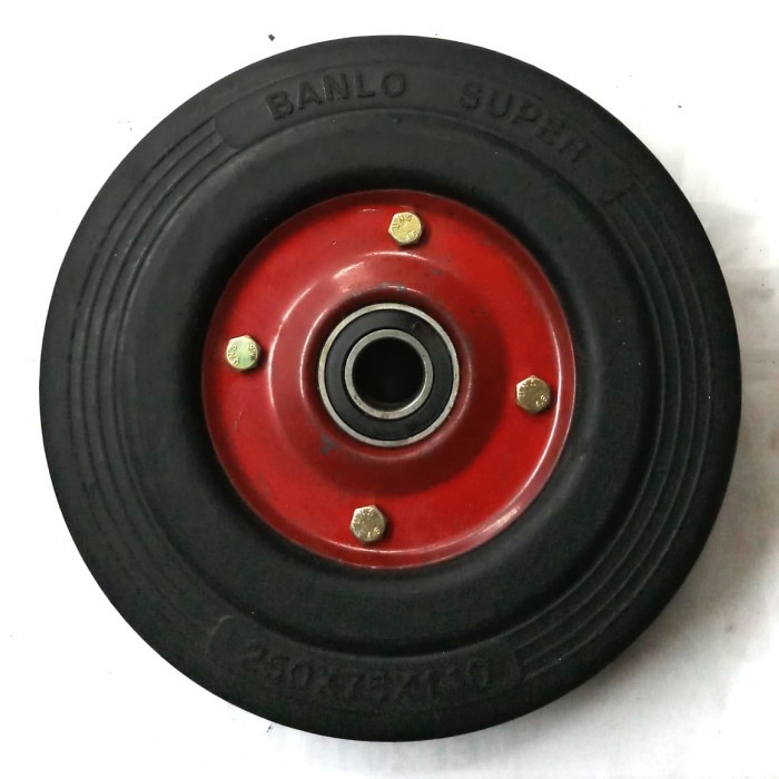 Jual roda troli ban karet /roda lori 2 ukuran 250mm (10") | Shopee ...