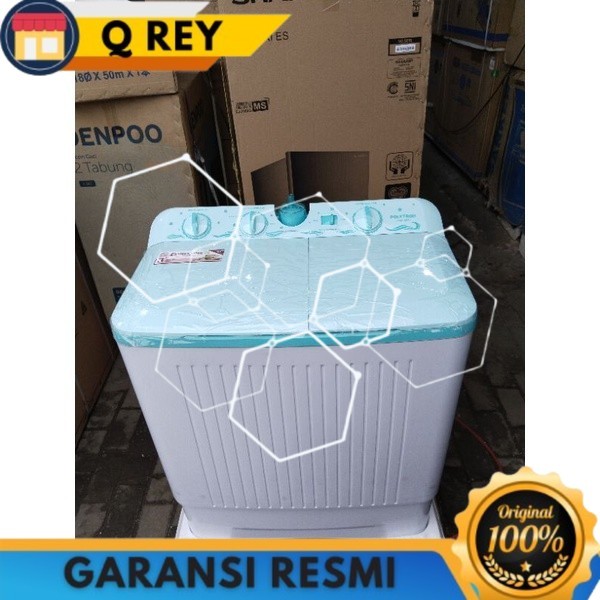 Jual Mesin Cuci 2 Tabung Polytron PWM-8076 kaps 8kg GARANSI RESMI ...