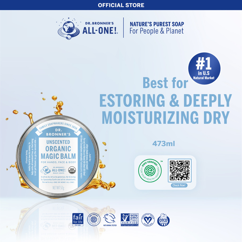 Jual Dr. Bronner's Magic Balm Organik Unscented 57g | Shopee Indonesia