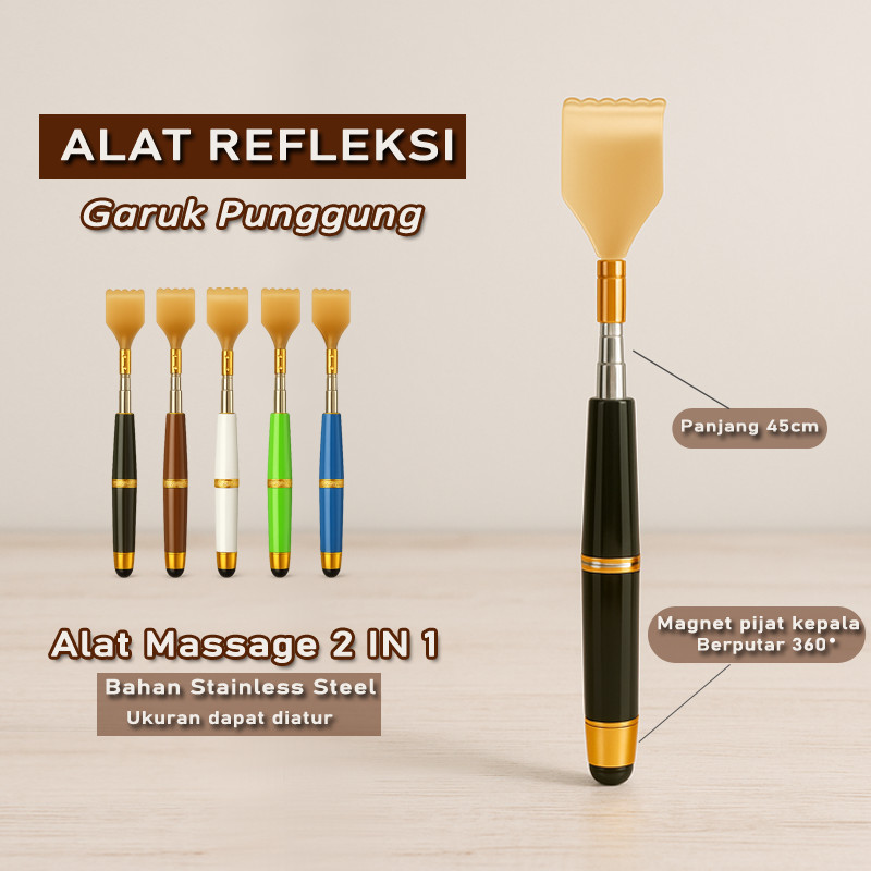 Jual Alat Message 2in1 Garukan Punggung Dengan Alat Pijat Refleksi Roll ...