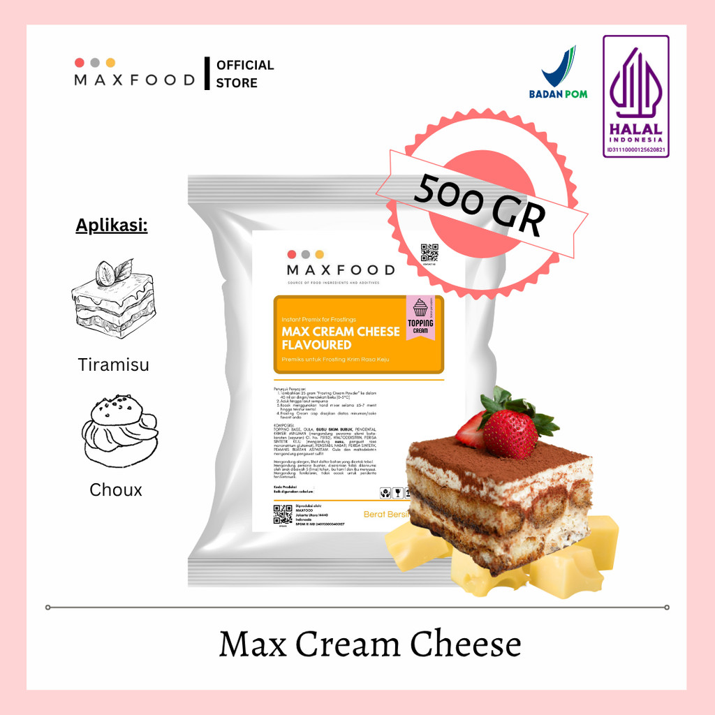 Jual MAXFOOD - Max Cream Cheese / Topping Cream Rasa Keju 500 GR ...