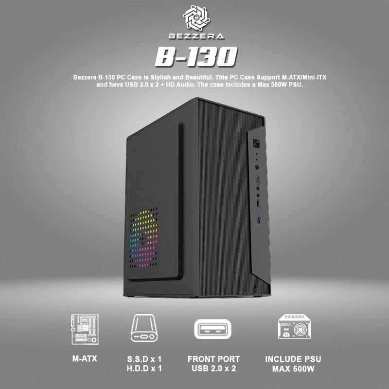 Jual Casing PC Office Bezzera B130 | M-Atx/Mini ITX | PSU 500Watt (Fan ...