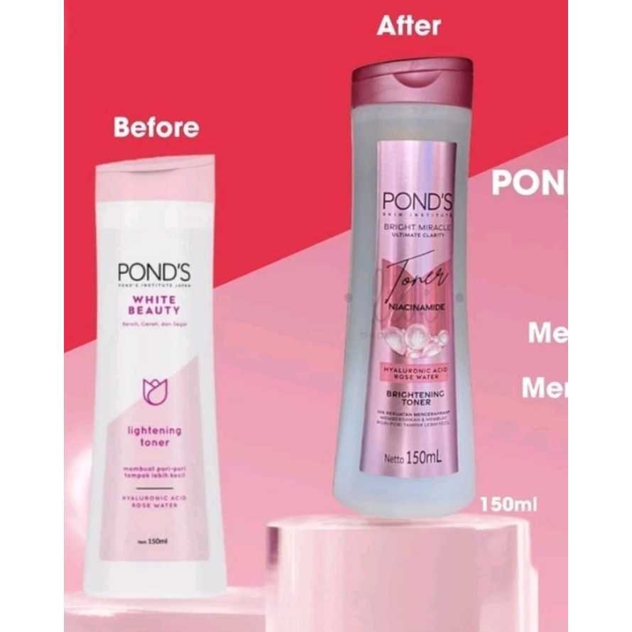 Jual Ponds BRIGHT MIRACLE NIACINAMIDE Toner 150 ml | Shopee Indonesia