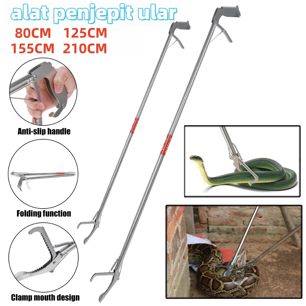 Jual 【COD】Alat Penjepit Ular/80CM-210CM dan Sampah Stainless Steel ...