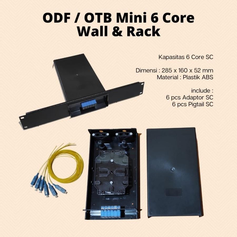 Jual ODF / OTB Mini 6 Core SC Wall & Rack Komplit Pigtail SC | Shopee ...