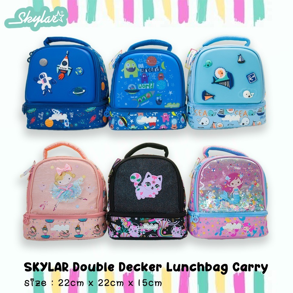 Jual Skylar Double Decker Lunchbag Carry/ Tas Makan Double Decker SKLB ...
