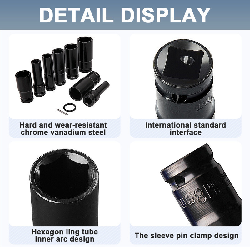 Jual MATA SOCKET SET 10PCS 10Pcs Mata Socket 1/2‘’ 8-24mm Impact Kunci ...