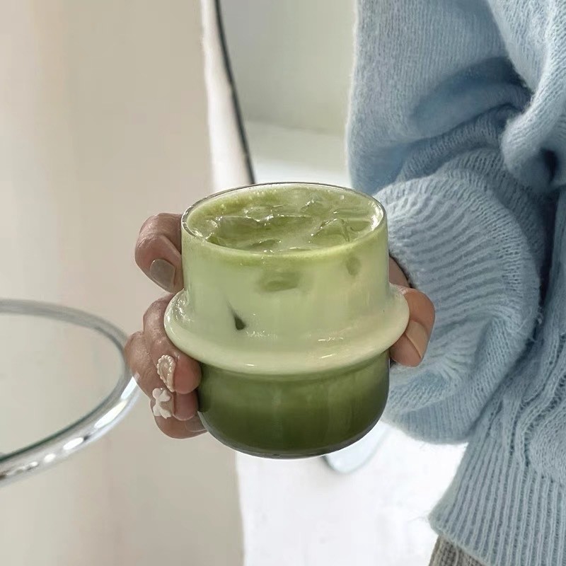 Jual MOJI Gelas Kaca Matcha / Aesthetic Coffee Cup / Cangkir Estetik ...